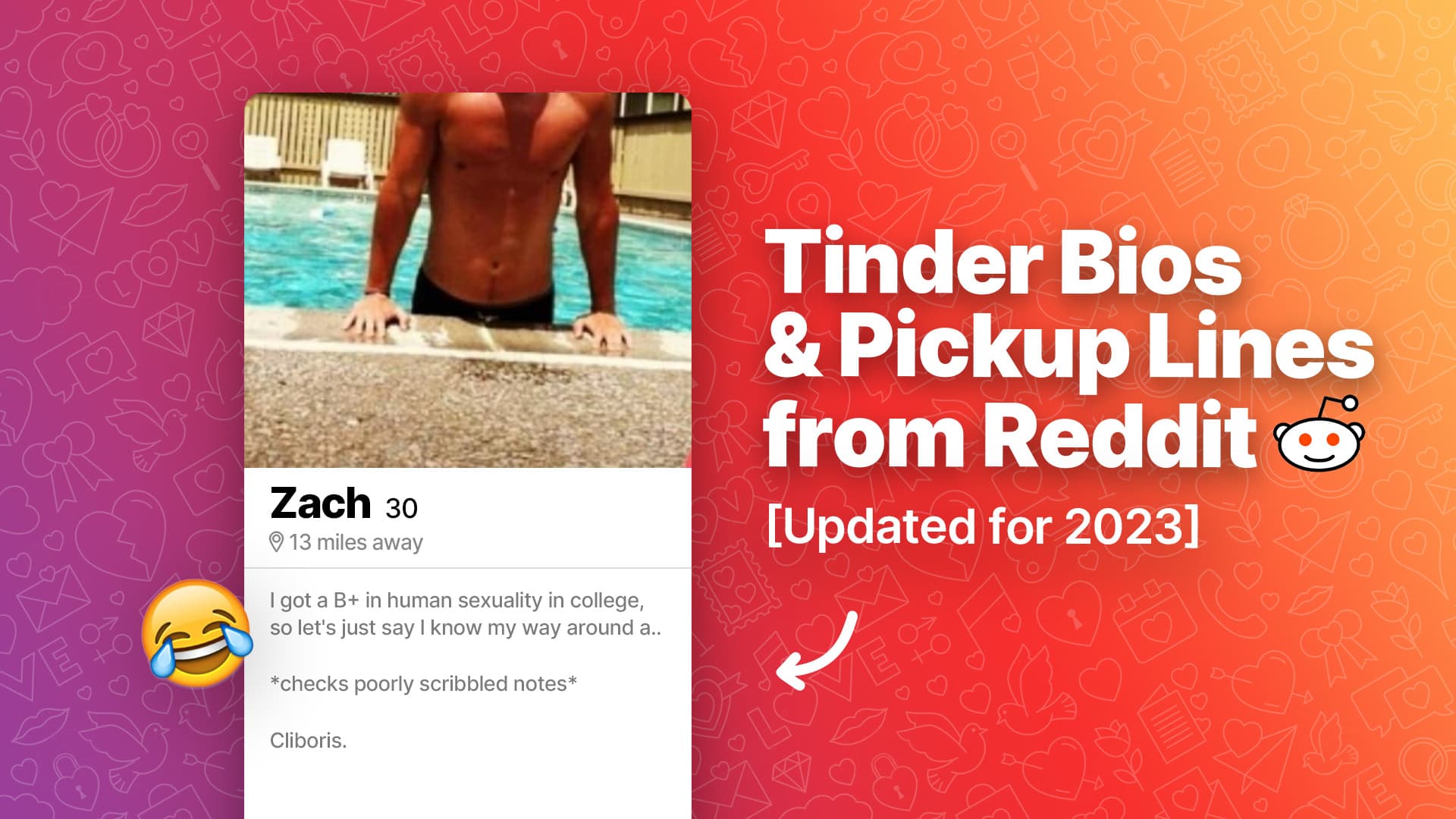 The Best Tinder Bios & Pickup Lines from Reddit in 2023
